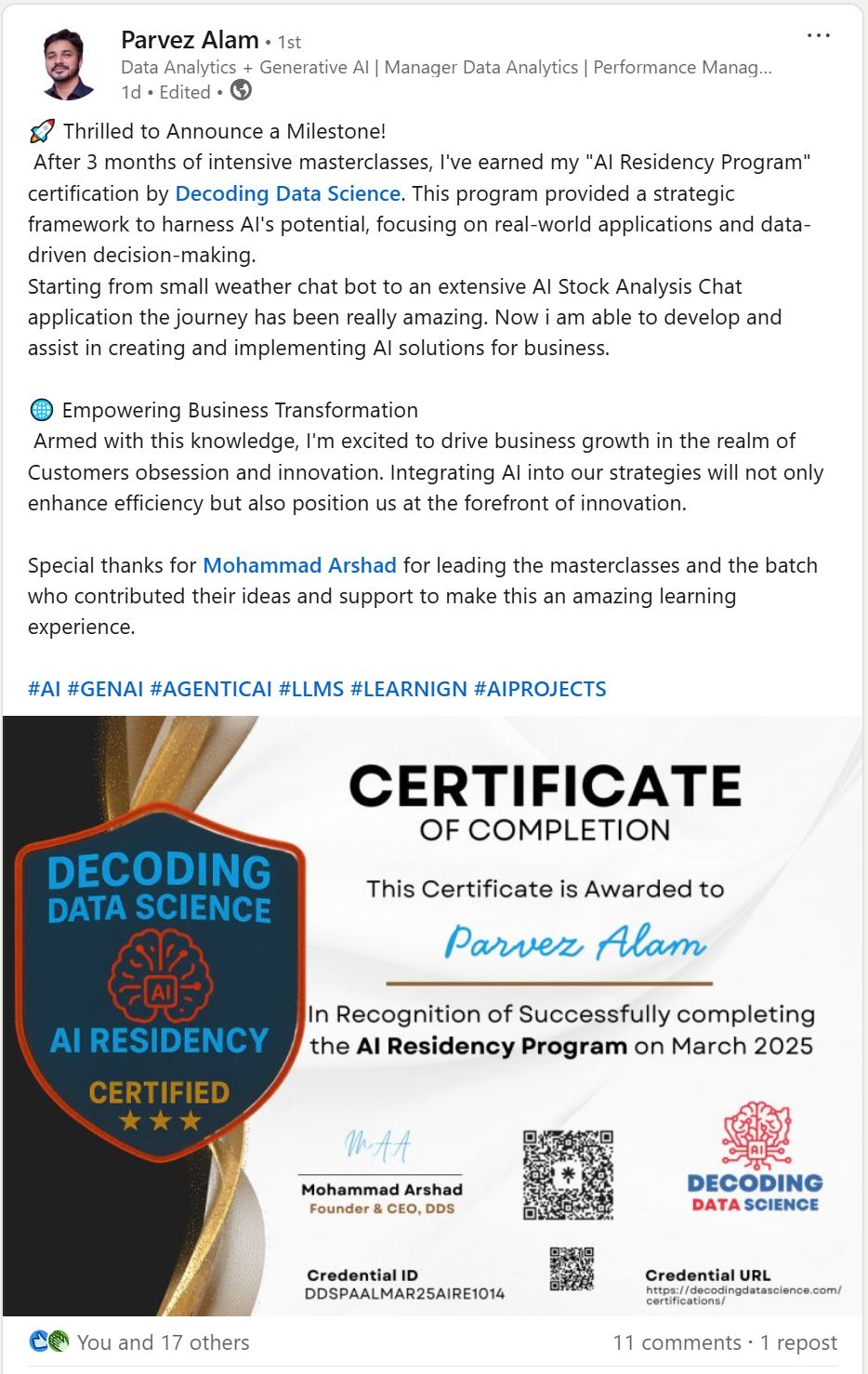 AI Residency Program